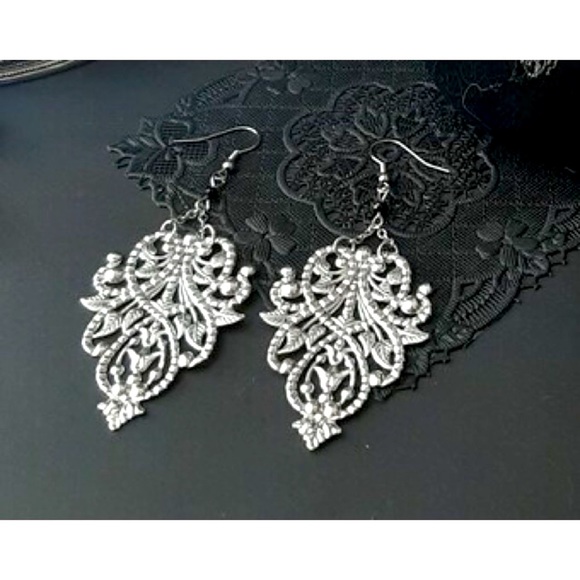 Equinox Art | Jewelry | Victorianstyle Filigree Earrings | Poshmark